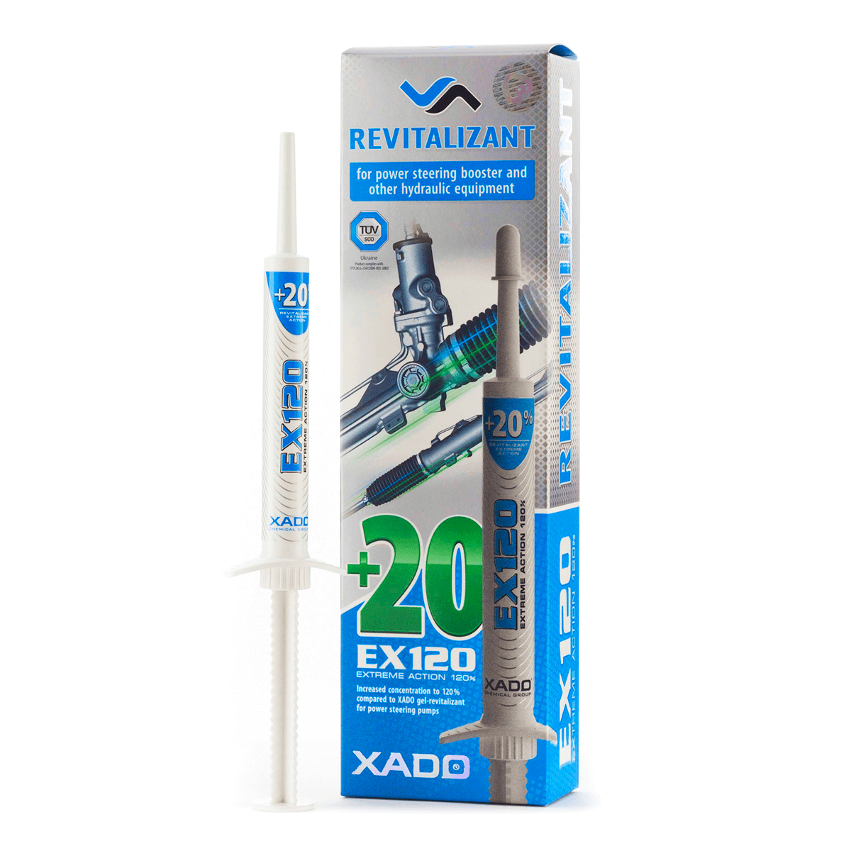 XADO EX120 for power steering and hydraulic systems - anti-wear oil ad ...